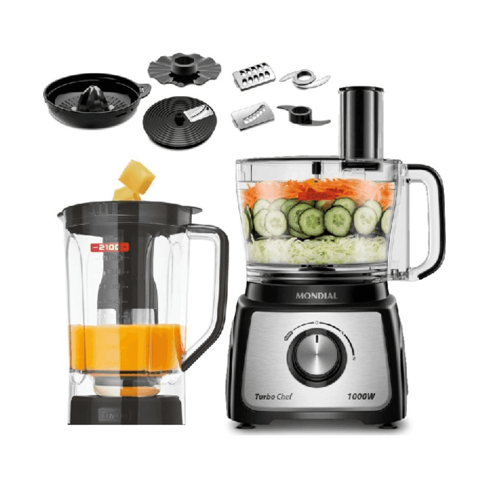 Central Shop | MULTIPROCESADOR MONDIAL 9 EN 1 TURBO CHEF NEGRO 1000W ...