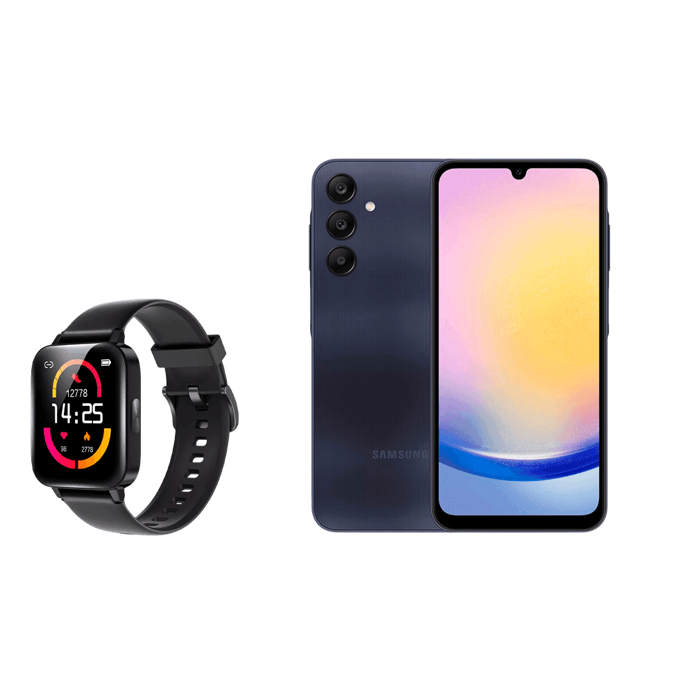Central Shop | Combo Samsung a25 + smartwatch xinji cobee c1 negro